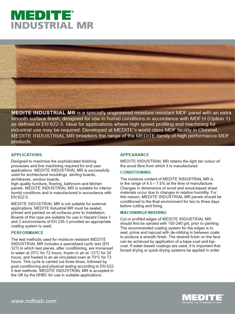 MEDITE-INDUSTRIAL-MR-Datasheet-V11-0224 | PDF