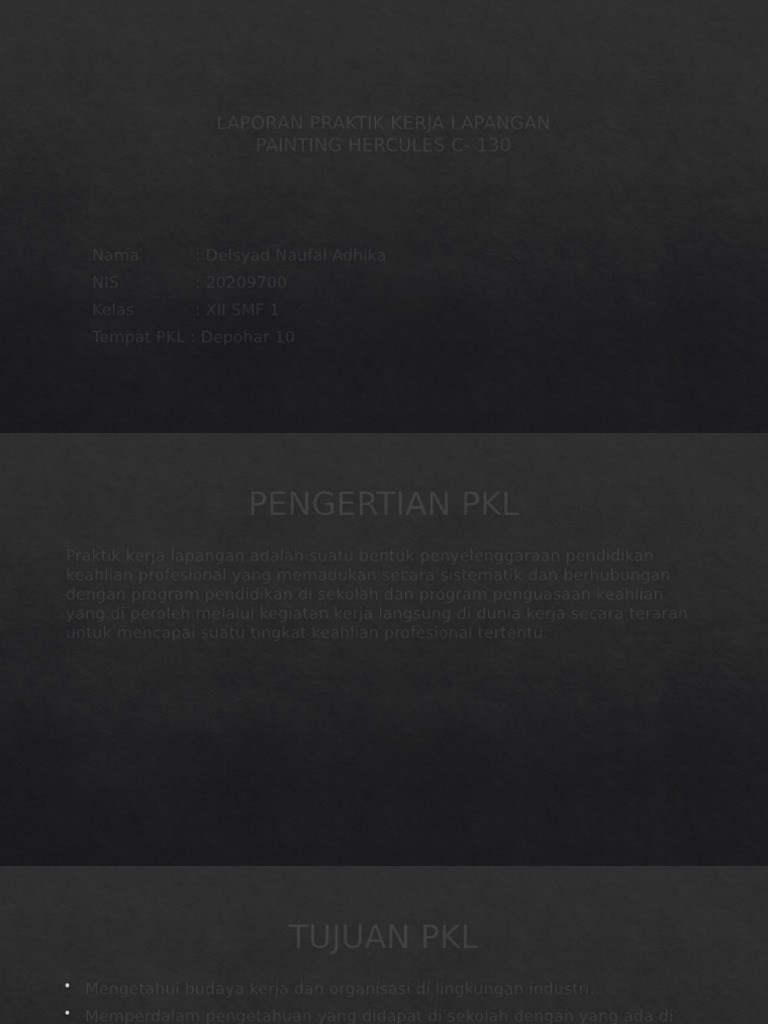 Contoh LAPORAN PPT | PDF