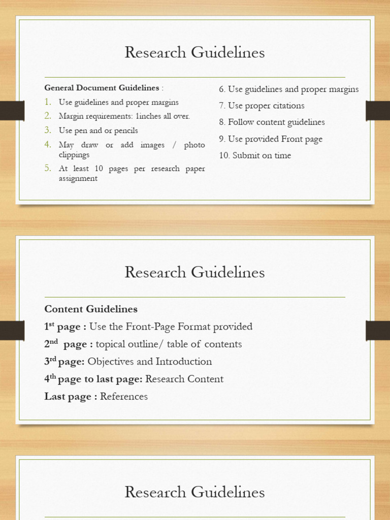 CT - Research Guidelines | PDF