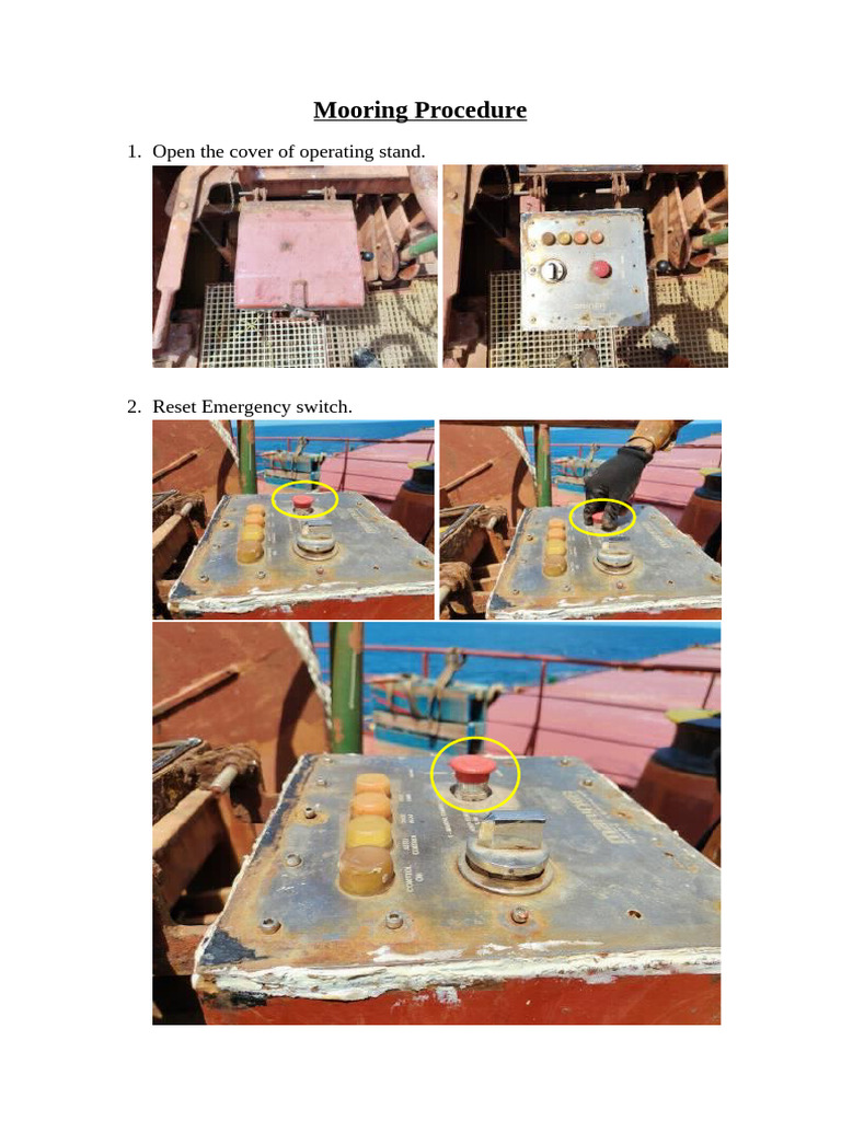 Mooring Procedure | PDF