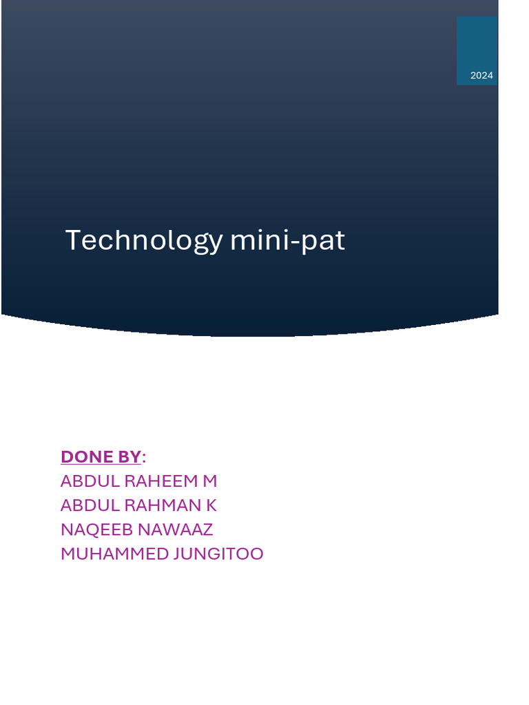 Tech Abdul Raheem | PDF