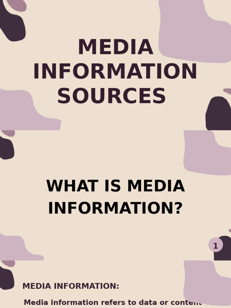 Media Information Sources Report 2 Module 1 Pdf