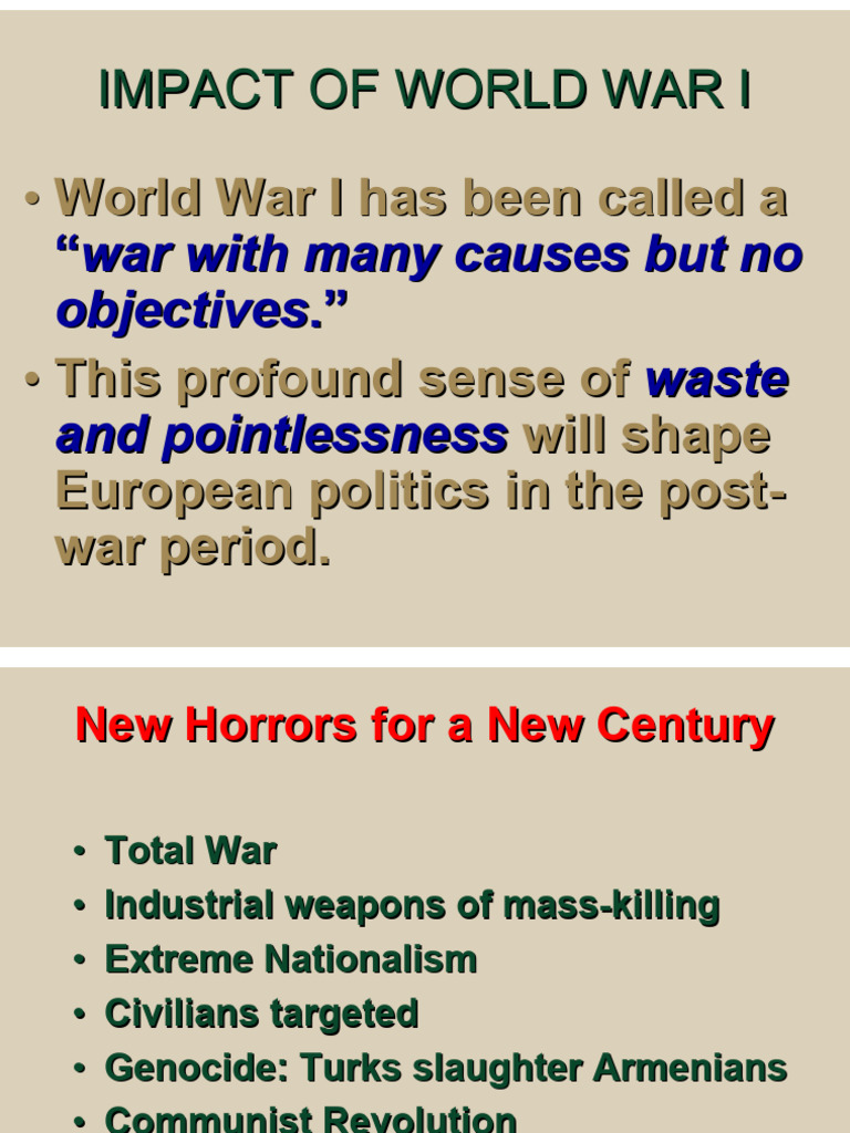 Wwi Impact | PDF