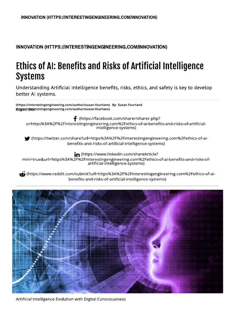 WR1-Ethics of AI Benefits and Risks of Artificial Intelligence Systems ...