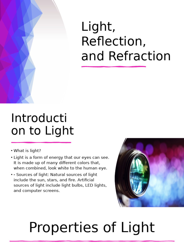 Light Reflection Refraction | PDF | Refraction | Philosophy