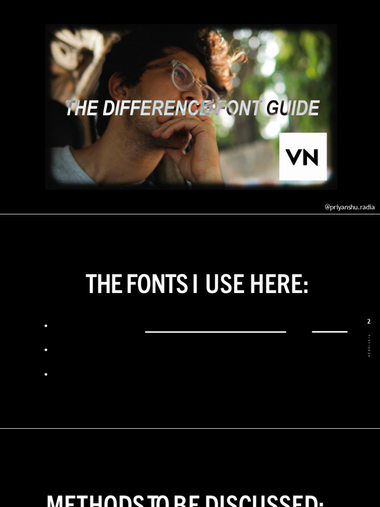 The Difference Font Guide For VN Video Editor | PDF