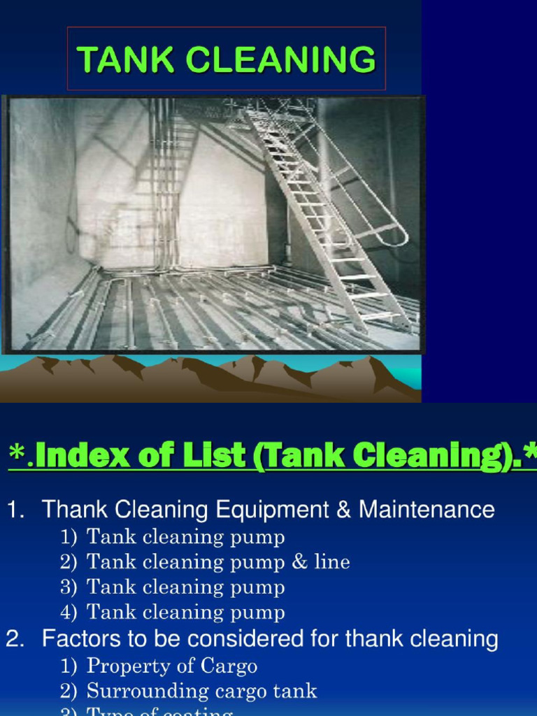 Cargo Tnak Cleaning Chemical Tanker | PDF