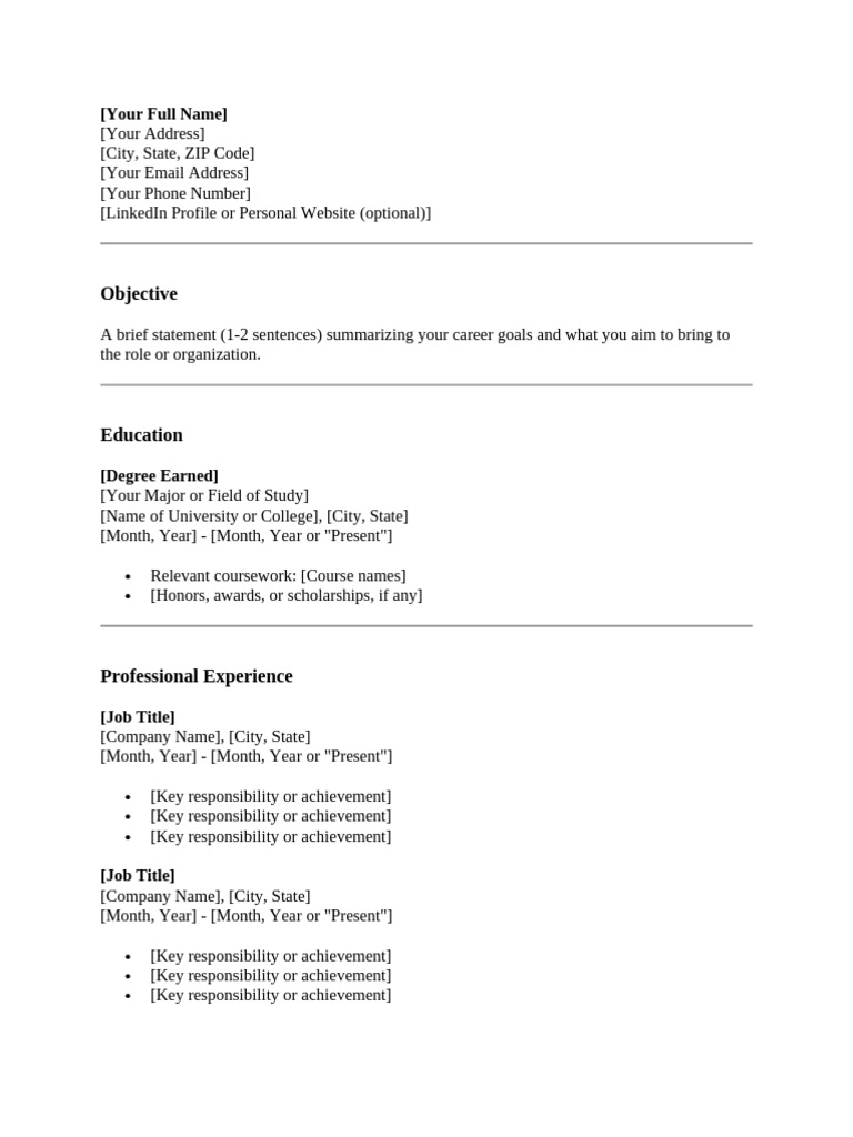 RESUME Template | PDF