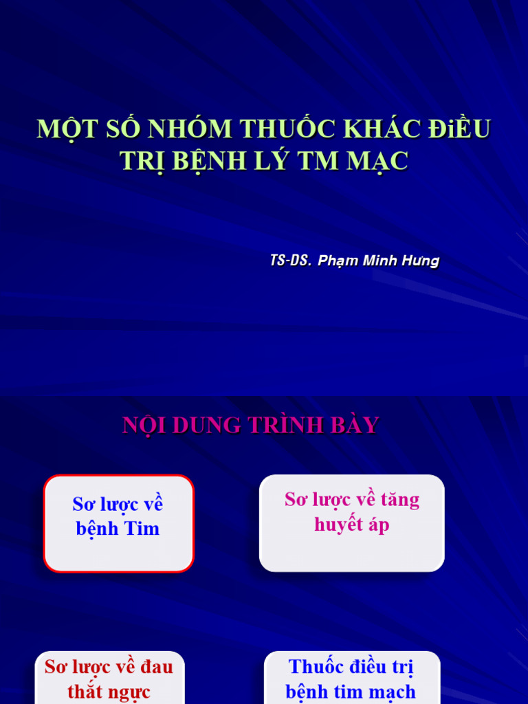Cac Thuoc Khac Dieu Tri Benh Tim Mach | PDF
