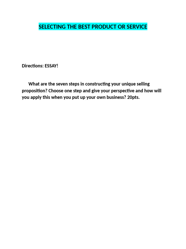 Entrep Activity | PDF