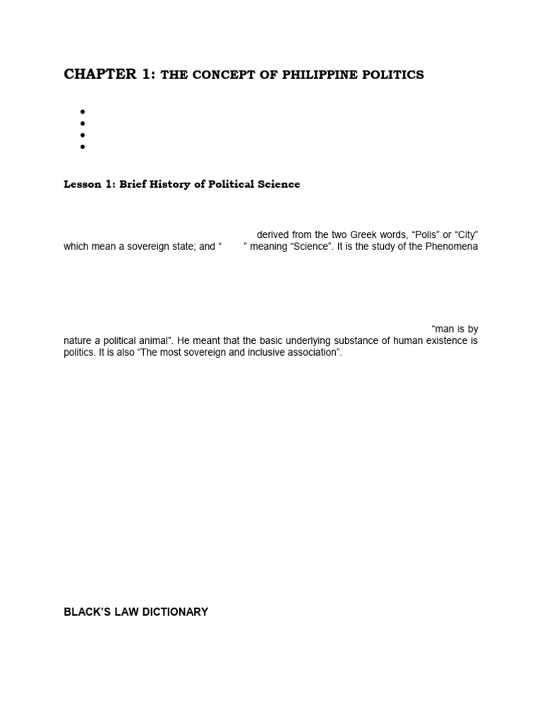 Chapter 1 Definition of Politics Scope | PDF