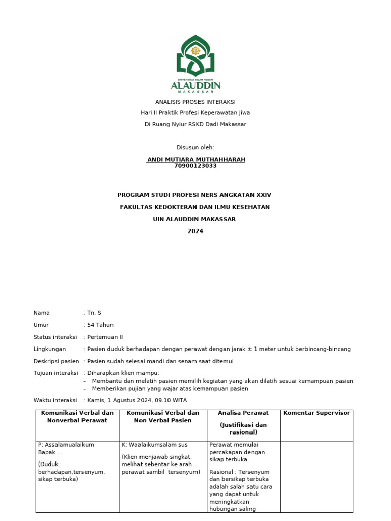 ANALISIS PROSES INTERAKSI-Muti | PDF