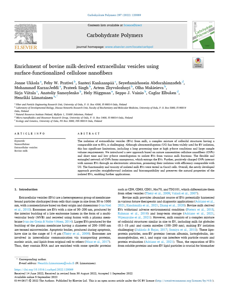 Carbohydrate Polymers 2022 | PDF