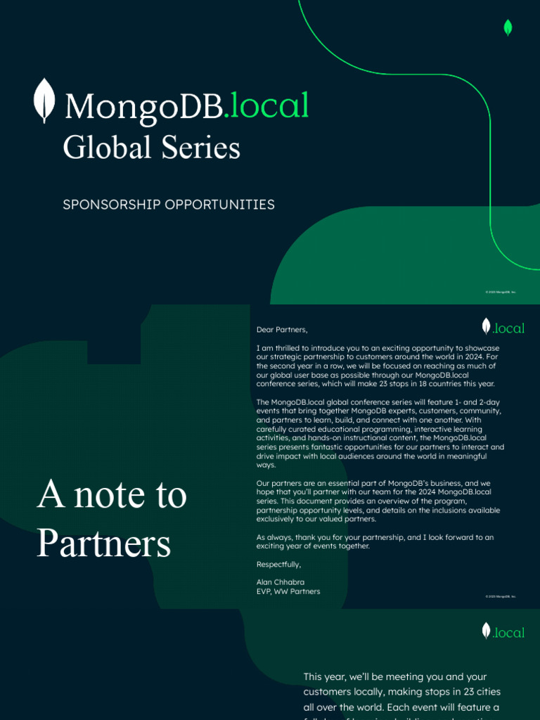 FY2025 MongoDB Events Sponsorship Prospectus | PDF