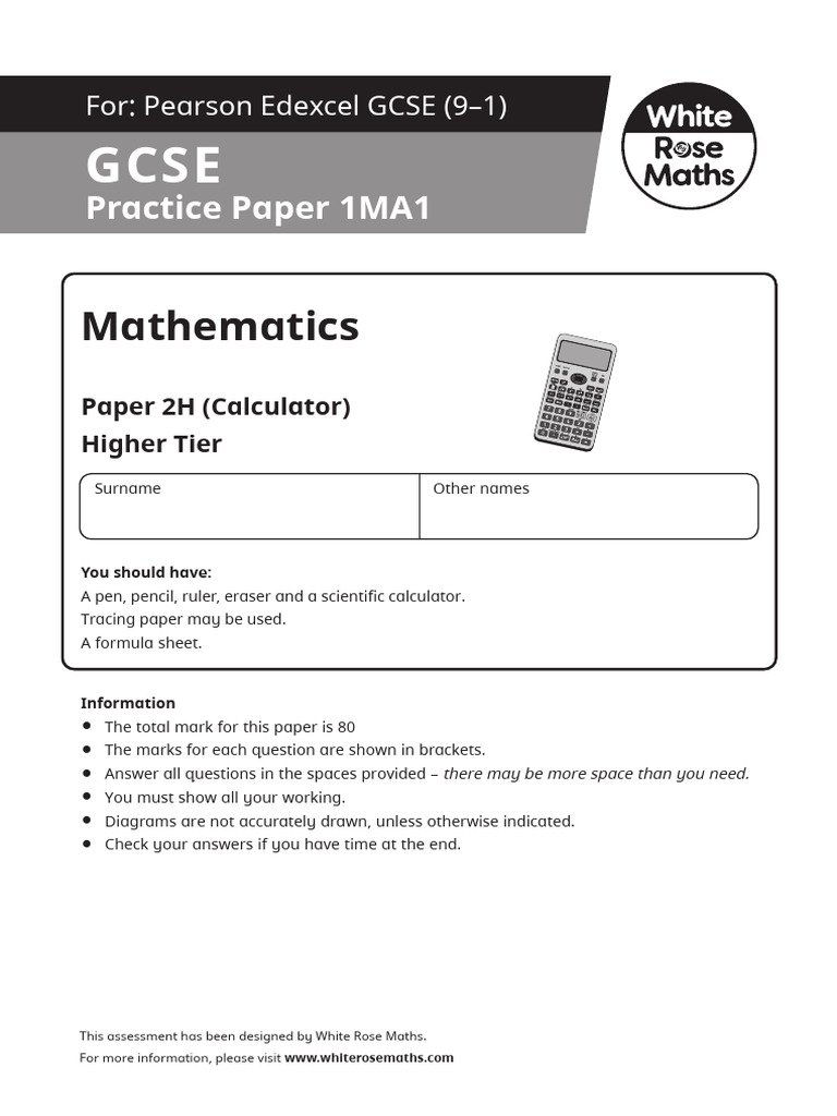 super 3 GCSE Practice Paper 2H 2022 | PDF