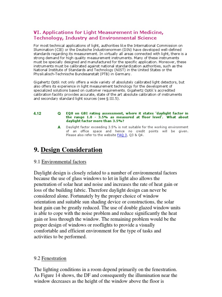 Design Consideration | PDF | Lighting | Window