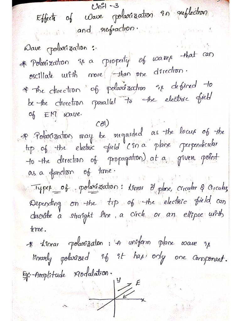Wave Polarization in Reflection and Refraction | PDF