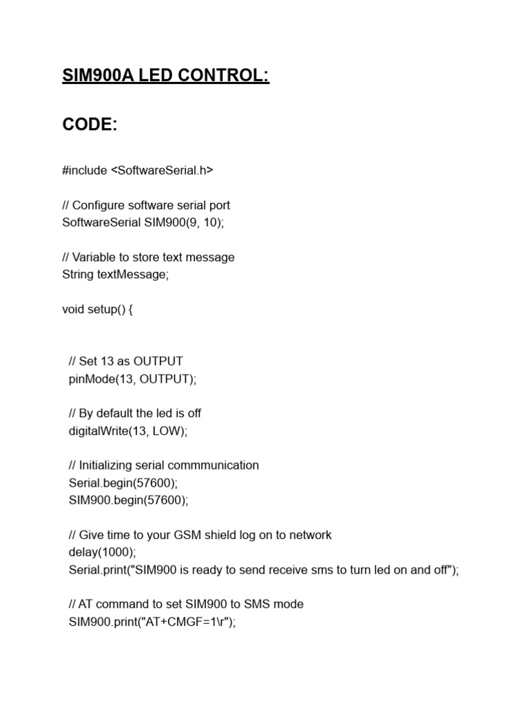 SIM900A LED CONTROL_ | PDF SIM900A LED CONTROL_ | PDF