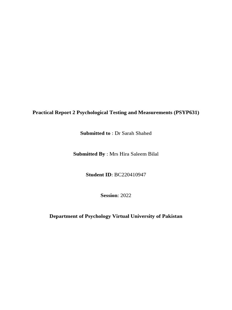 Asssignment Psy | PDF