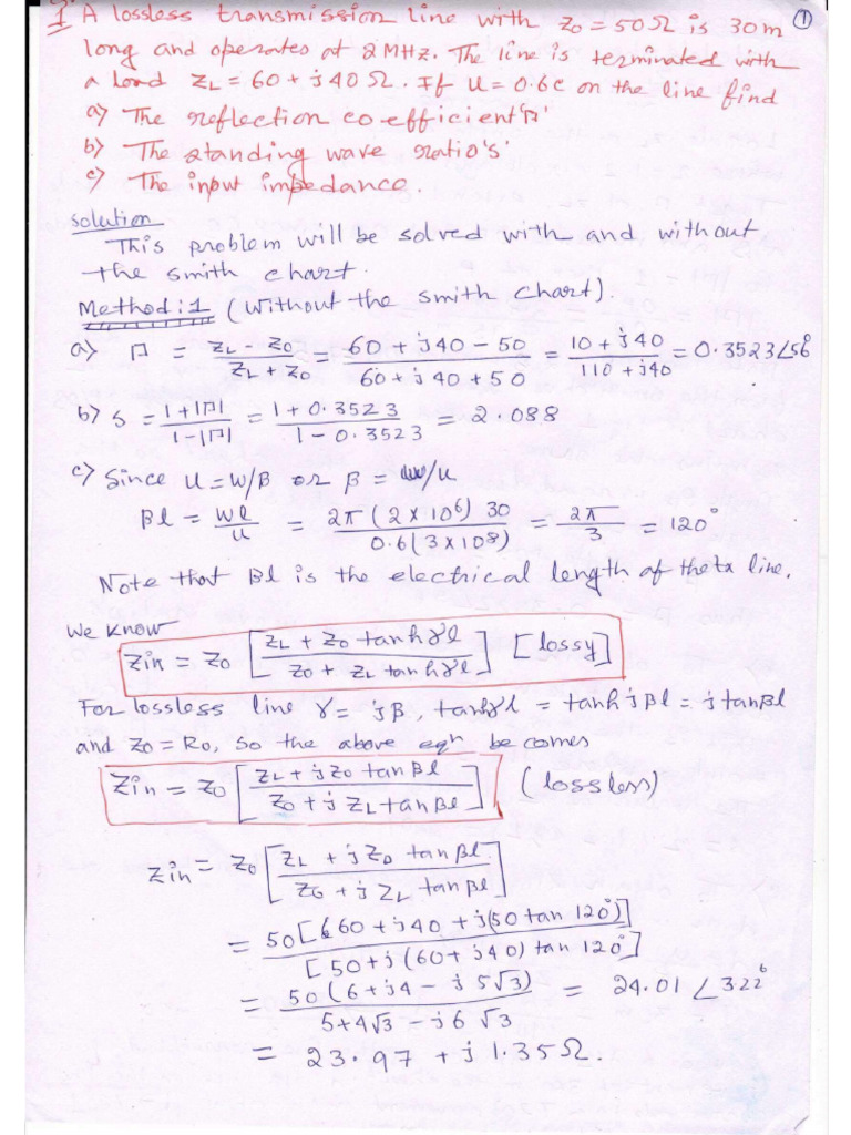 Smith Chart Lecture+Tutorial | PDF