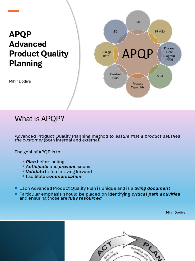 APQP for Manufacturing Excellence | PDF | Reliability Engineering | Verification And Validation
