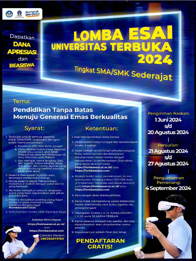 Lomba Esai Universitas Terbuka 2024 - 0001 | PDF
