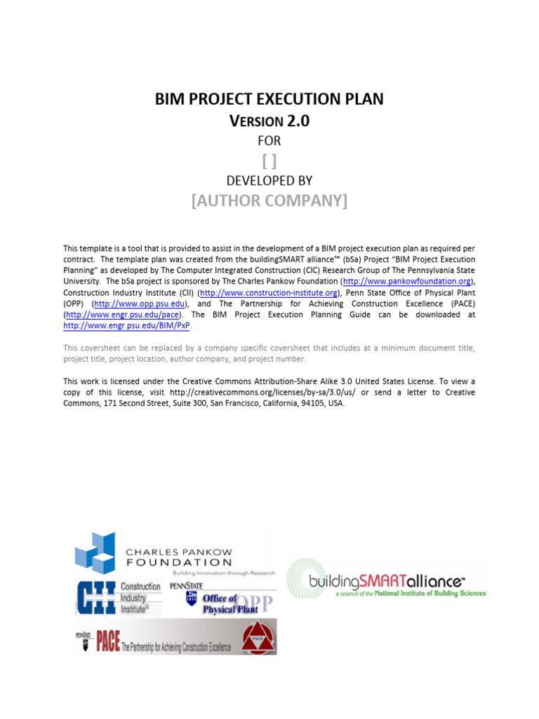 (CIC) Templte BIM Execution Plan V2.1 | PDF