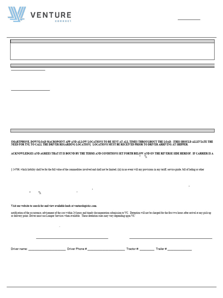 Load Confirmation 1879951 | PDF