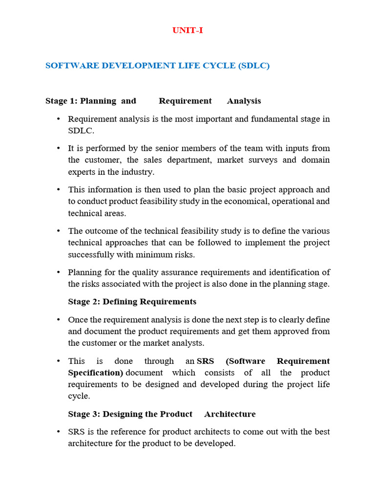 Software Engineering Unit-1 | PDF