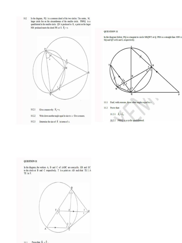 Geo Circle Euclidean Notes | PDF