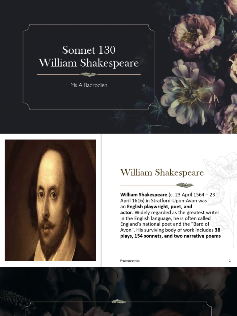 Sonnet 130 Grade 11 | PDF