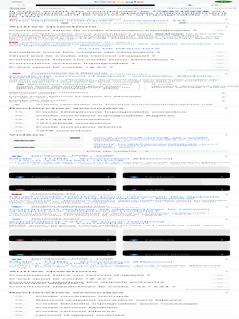 Code Ooredoo Injoignable Avec Message - Recherche | PDF