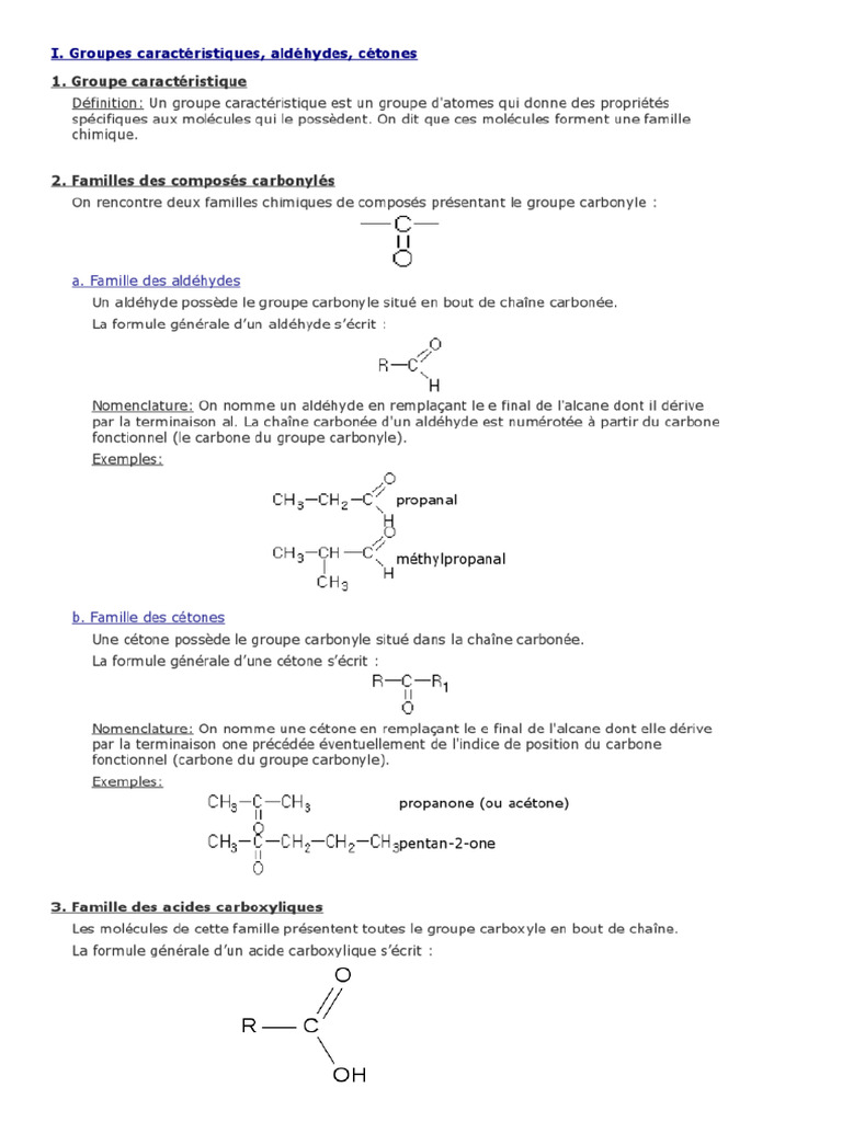 Aldéhyde Cétone Acide Carboxylique | PDF