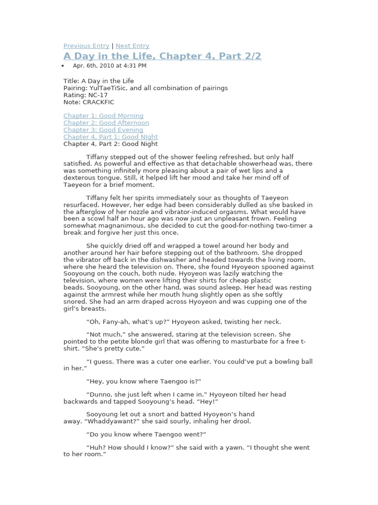 A Day in the life - Good Night Part 2 | PDF