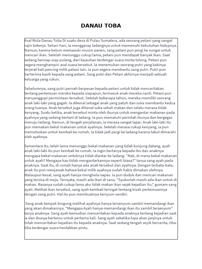 sejarah danau toba | PDF