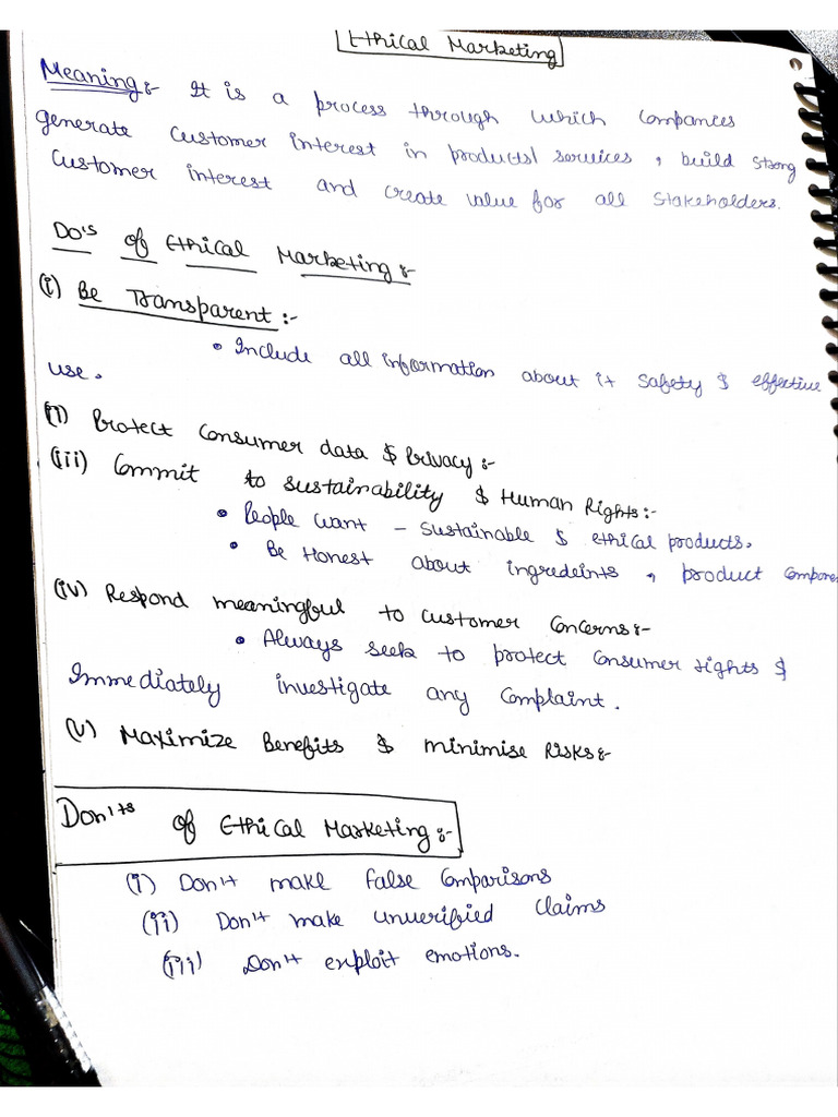 Ethical Marketing | PDF