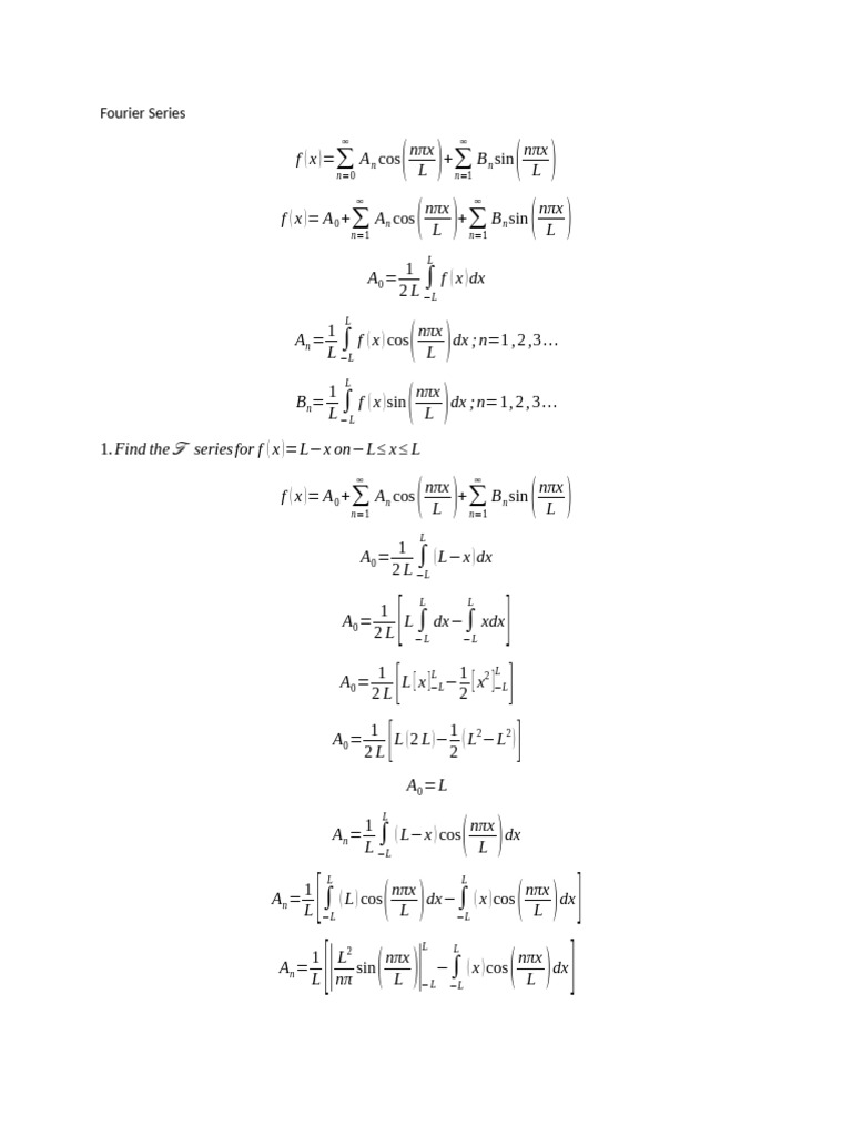 Fourier Series | PDF
