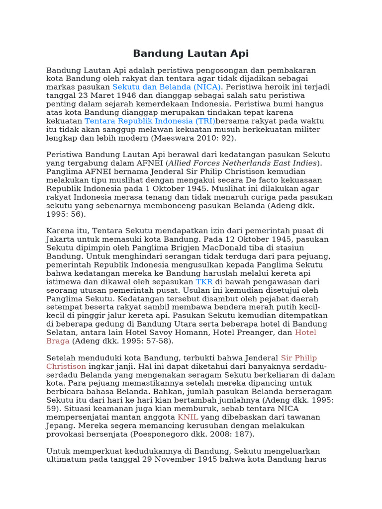 Bandung Lautan Api | PDF