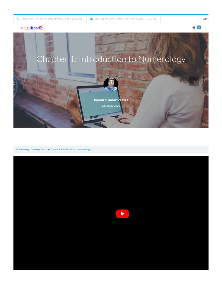 Chapter 1 - Introduction To Numerology - AstroBasic | PDF | Astrology
