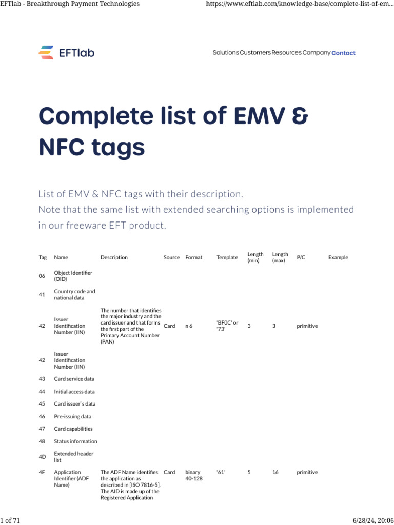 EFTlab - Breakthrough Payment Technologies | PDF