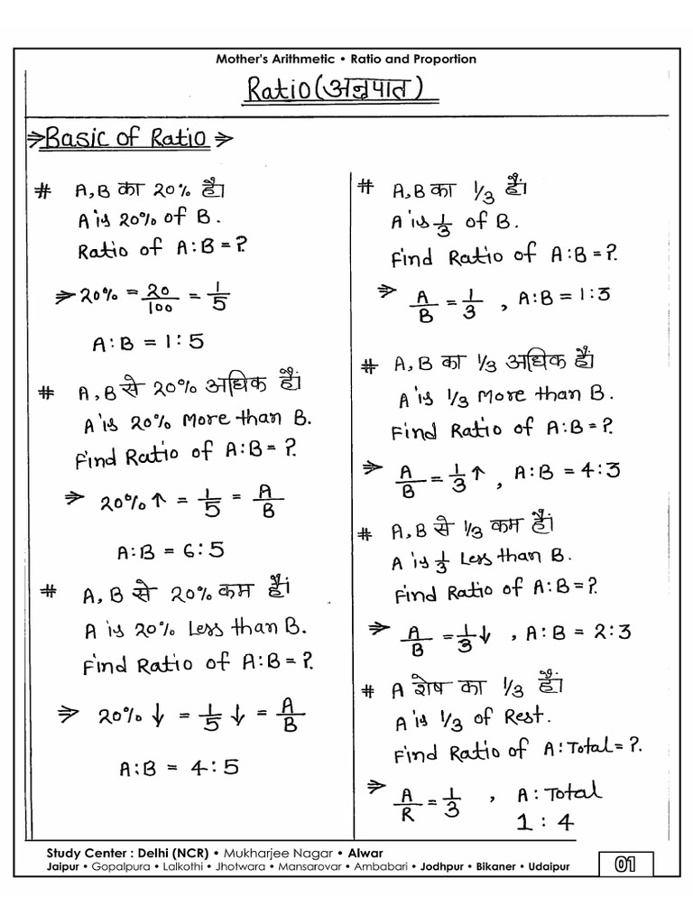 Mother - S Arithmatic Handwritten Class Notes | PDF