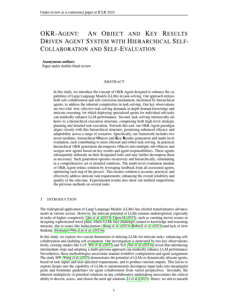 3430 Okr Agent An Object and Key Re | PDF | Evaluation | Business