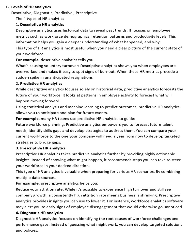 Levels of HR analytics | PDF