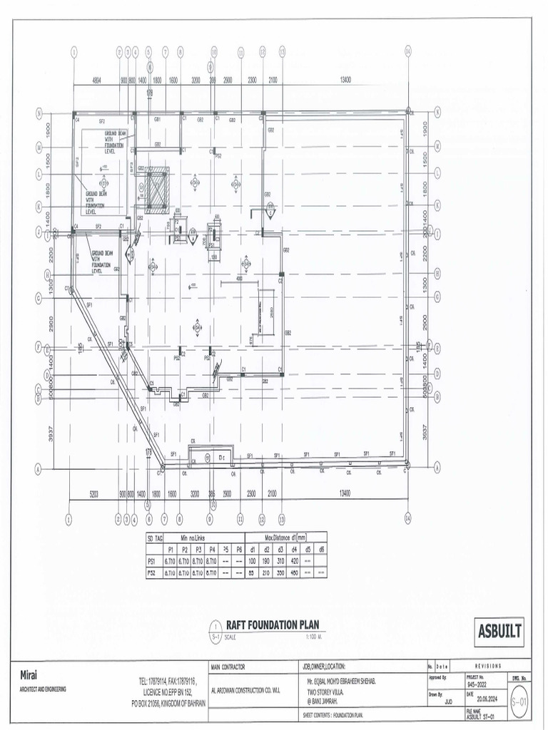 Asbuilt - Structural - Bni Jamraa | PDF