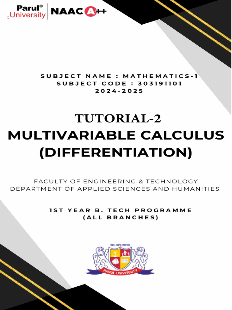Differentiation Tutorial | PDF