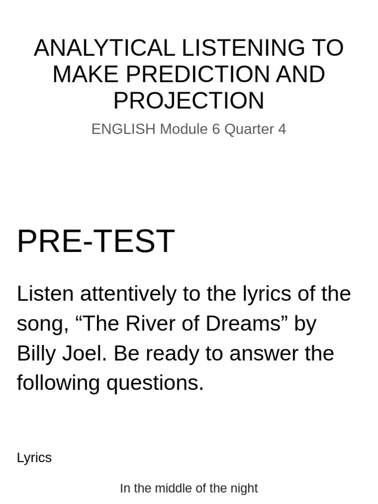 Analytical Listening To Make Prediction and Projection | PDF