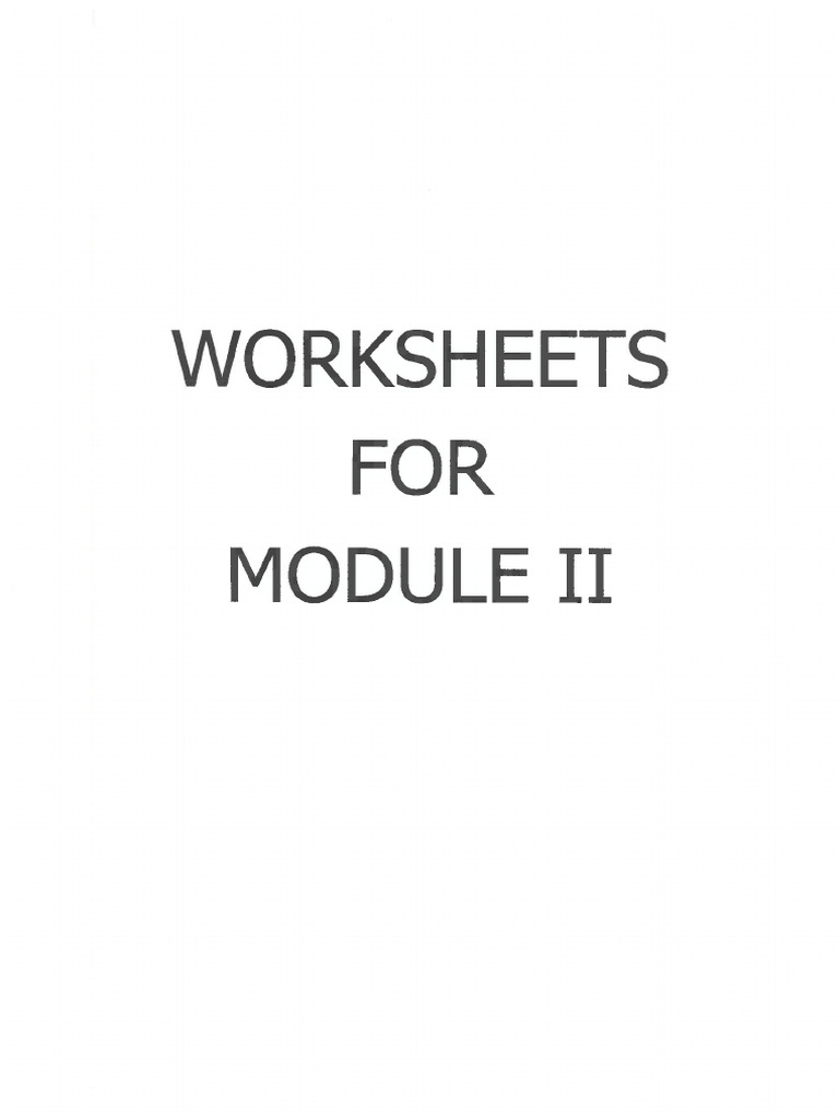 Module 2 - Worksheets (Cement) | PDF