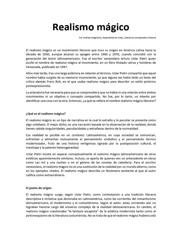 Realismo mágico | PDF
