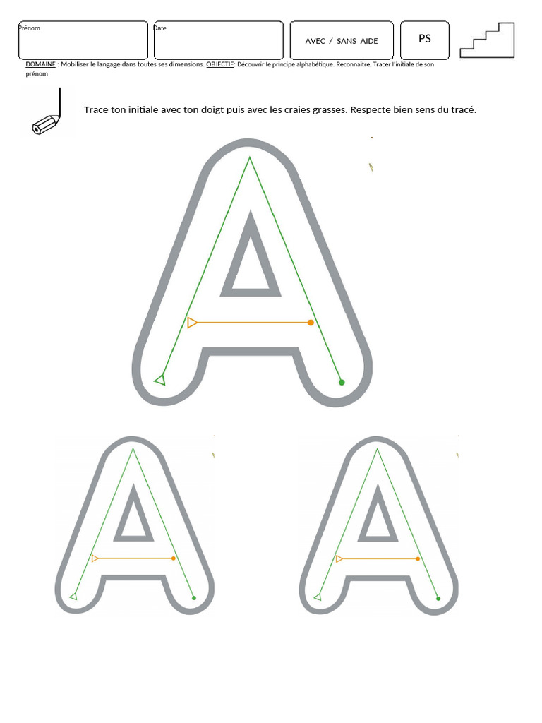 01 Tracer Son Initiale A 1 | PDF
