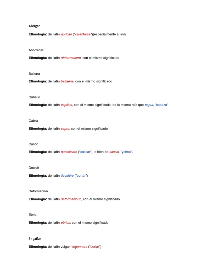30 Palabras en Latin